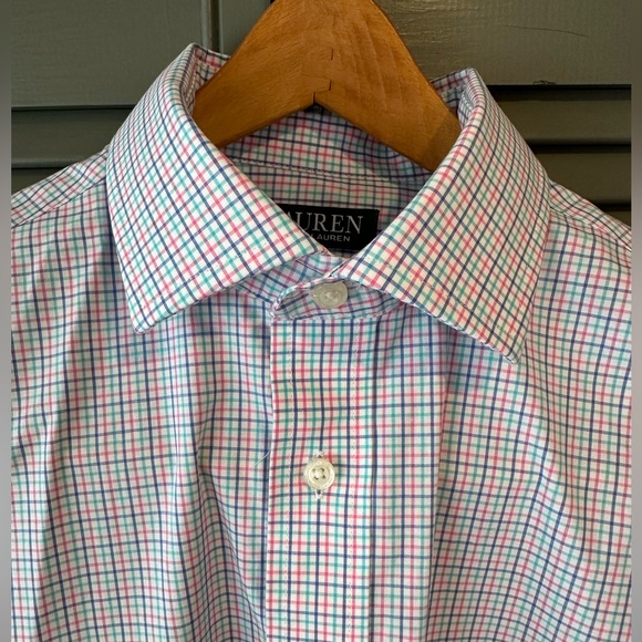 Lauren Ralph Lauren | Shirts | Ralph Lauren Tight Plaid Dress Shirt ...